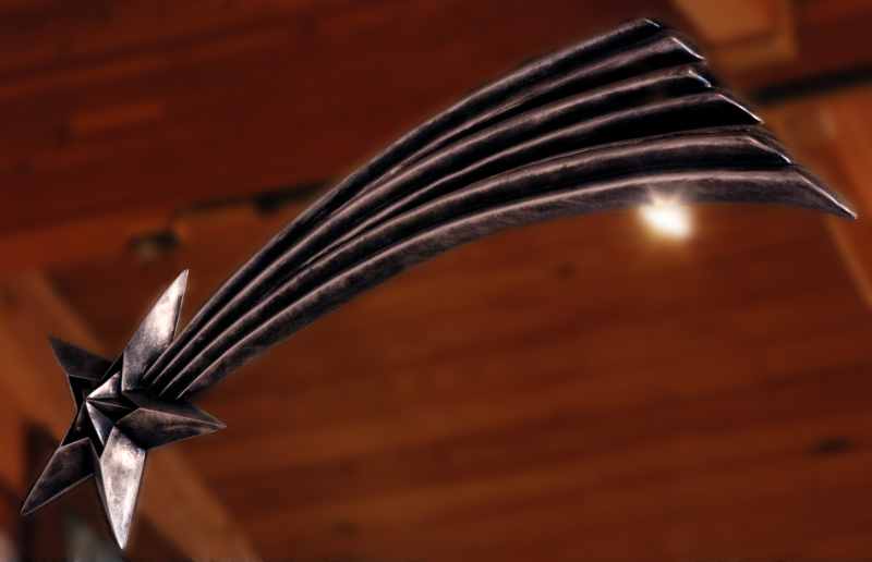 Fiberglass shooting star in gold or silver